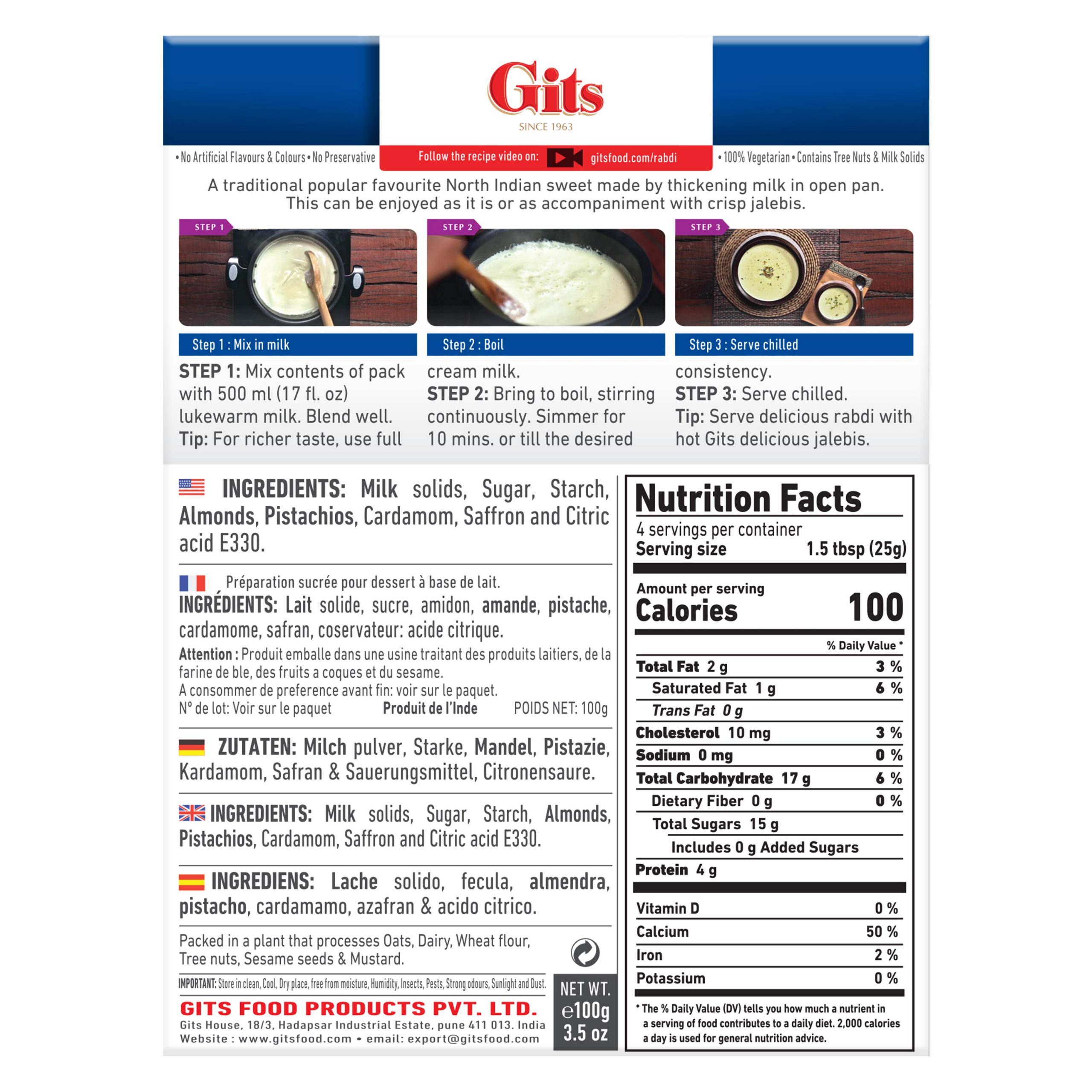 Gits Rabdi (Dessert Mix) - 3.5 Oz (100 Gm) #47775 | DesiClik.com, USA