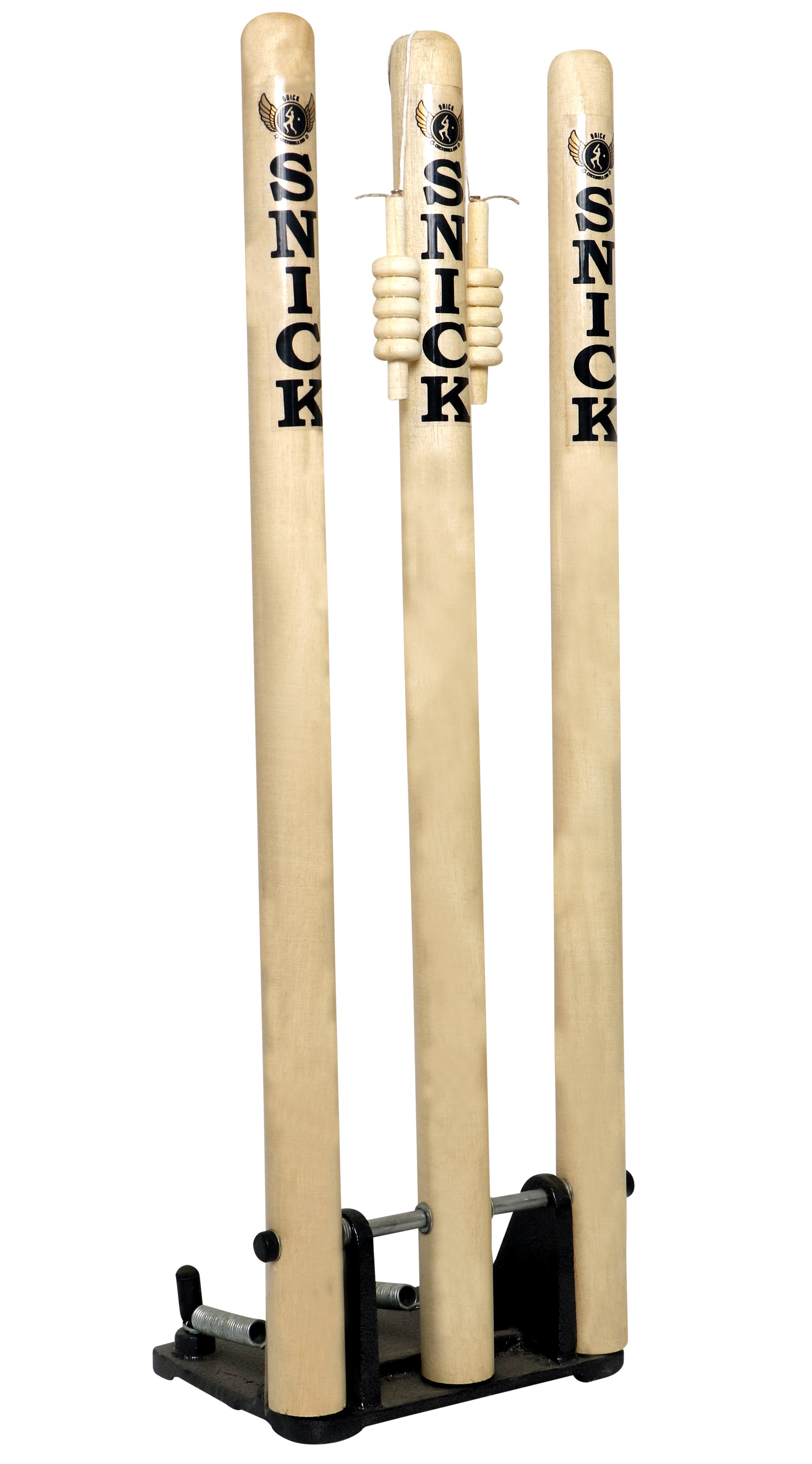 SNICK HIGH QUALITY Metal Base Cricket Spring Three Stumps + BAILS ...