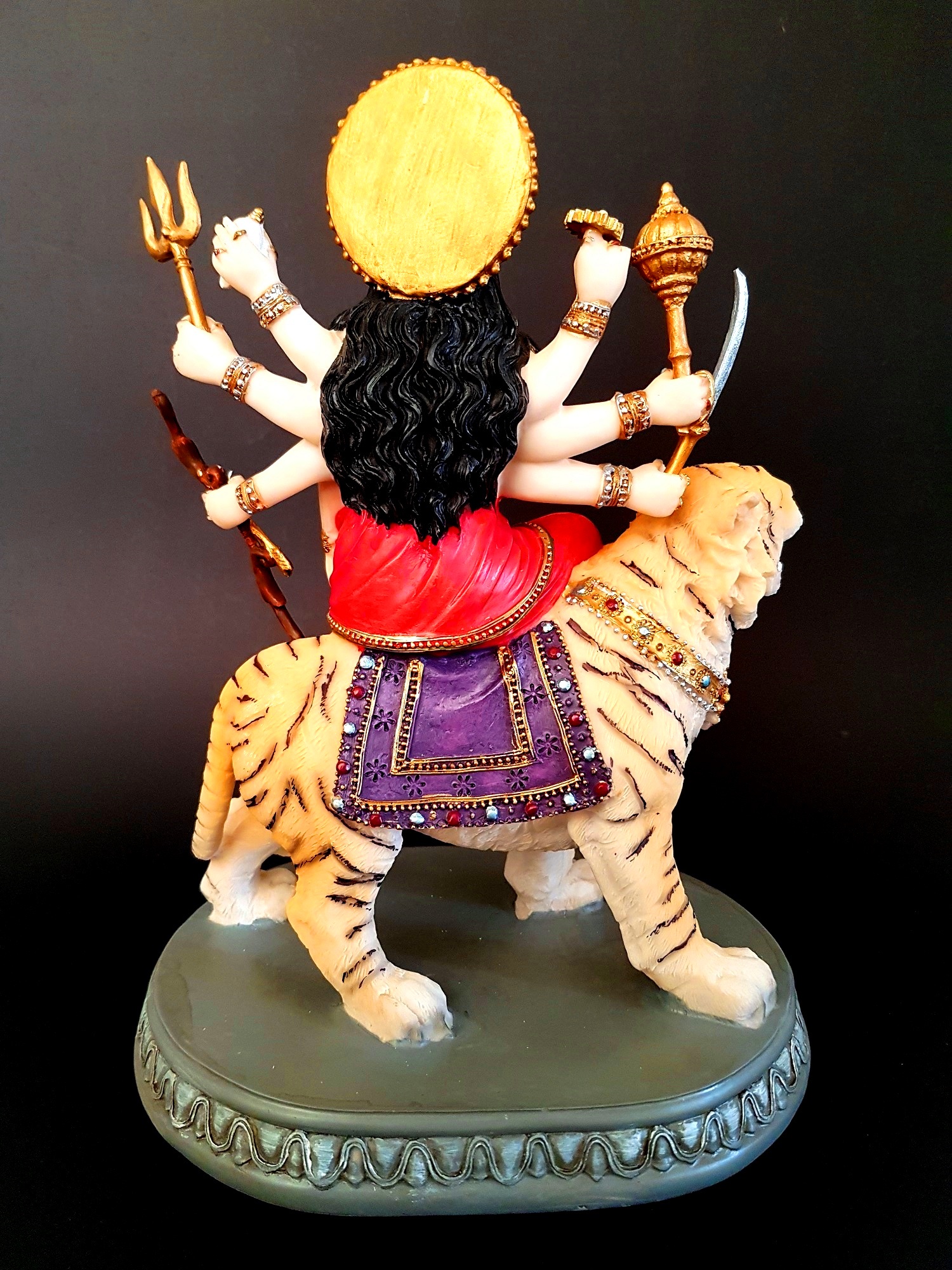 9" Goddess Durga Statue With FREE Garland/Harr for Home Decor,Temple ...