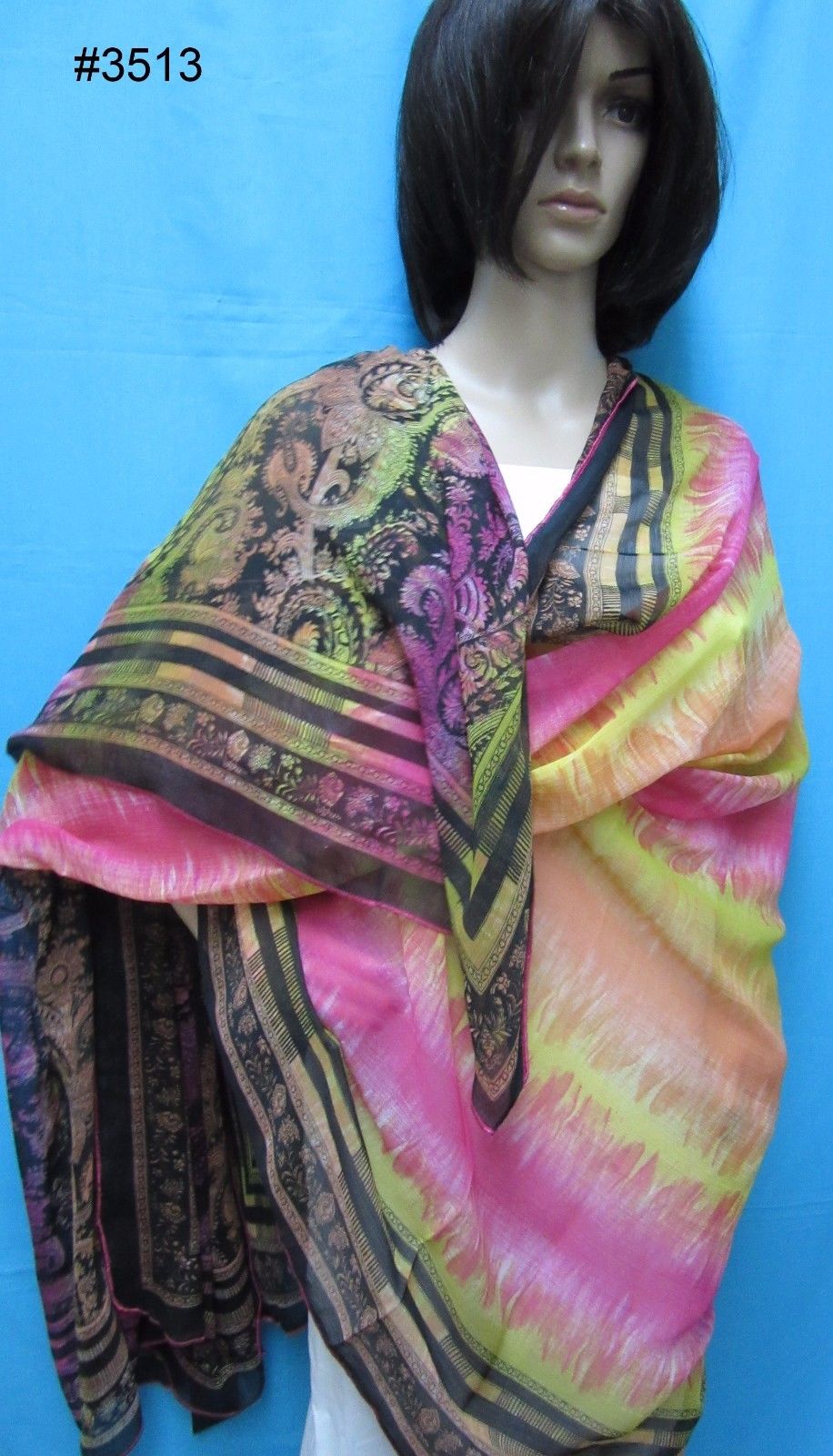 Cocktail Multi Color Dupatta Chunni Wrap Stole for Ladies #37297 ...
