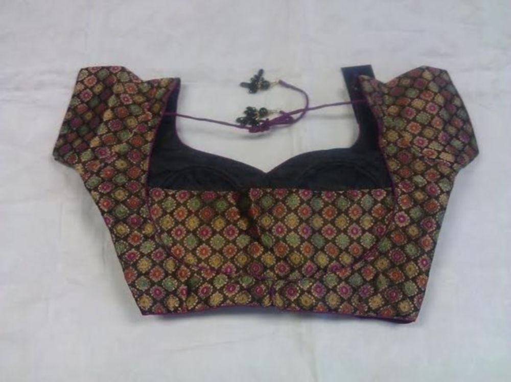 Backless Black Multi Color Choli Blouse (S) #25649 | Buy Online ...