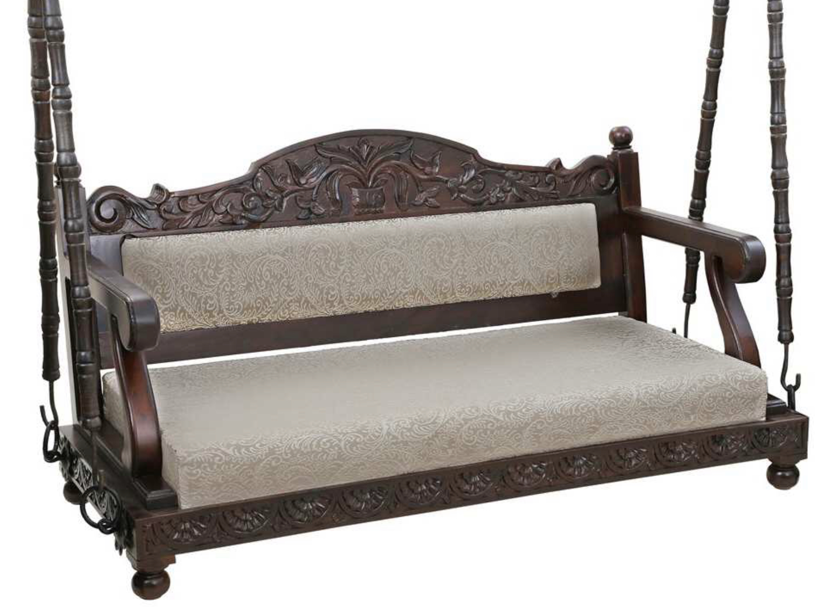 Swing/Jhoola Single Pillar Teakwood #57296 | DesiClik.com, USA