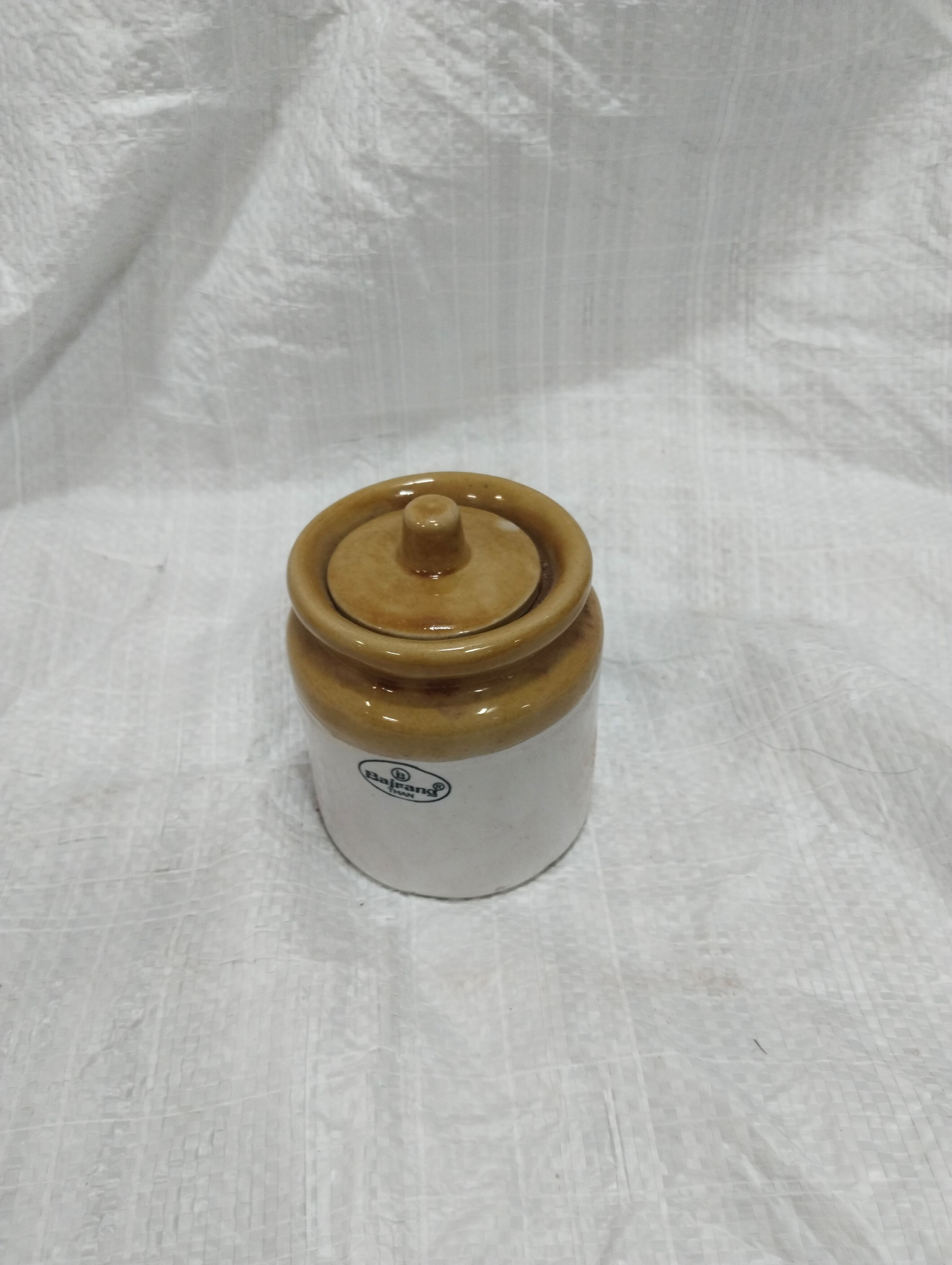 2 Pcs Indian Handmade Ceramic Pickle Jar With Lid/Achar Barni - 3.5 ...