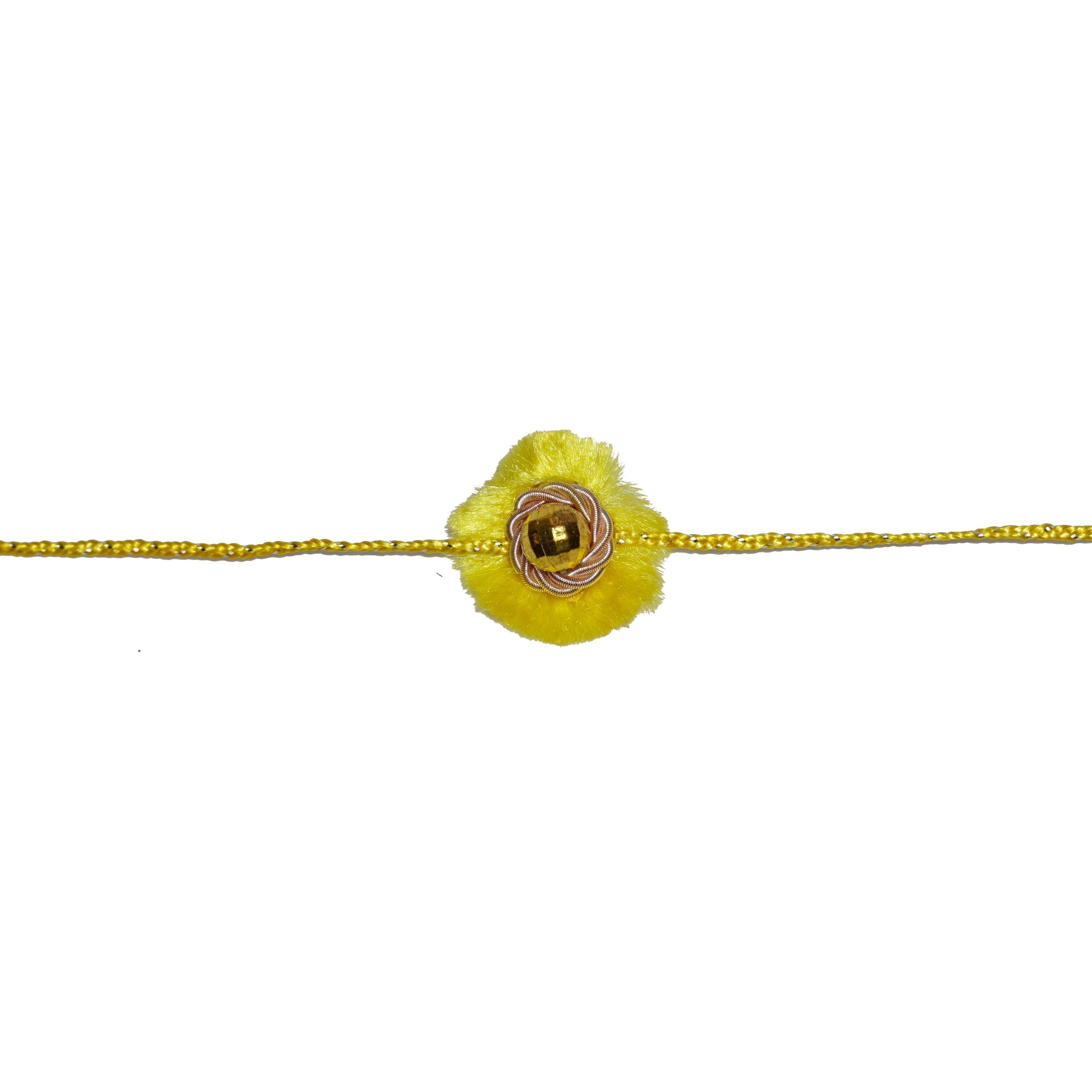 Impressive Zardosi Rakhi W/ Elegant thread work + Roli & Chaval #48574 ...