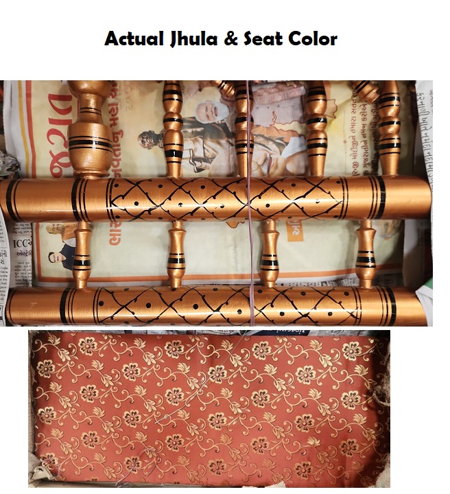 Handcrafted Sankheda Design Wooden Jhula / Indoor Indian Swing Bronze ...