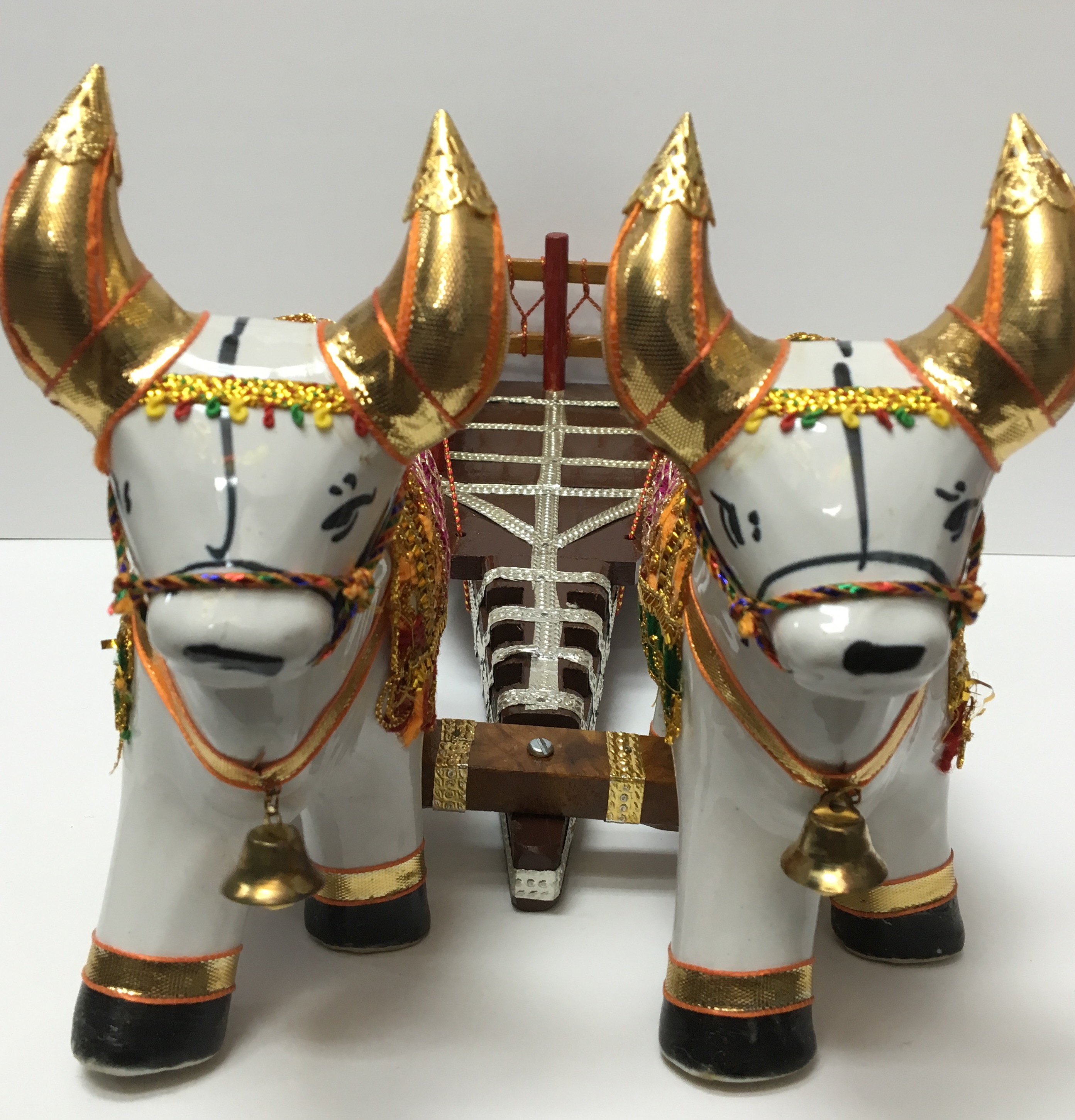Handcrafted Traditional Design Bull Cart Set #25788 | DesiClik.com, USA