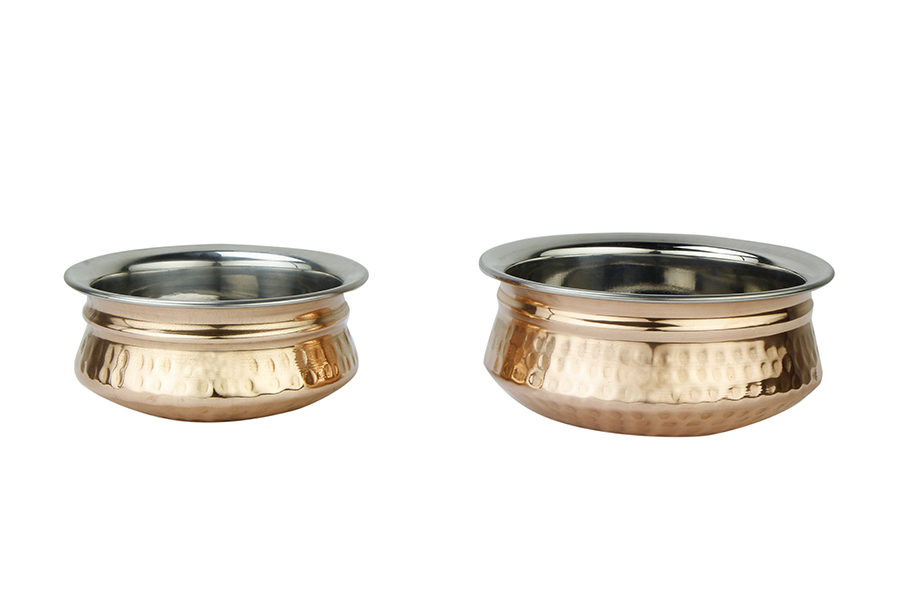 12 Pcs Copper Handi 14, 20, & 27 Oz Restaurant / Home Serving Dish ...