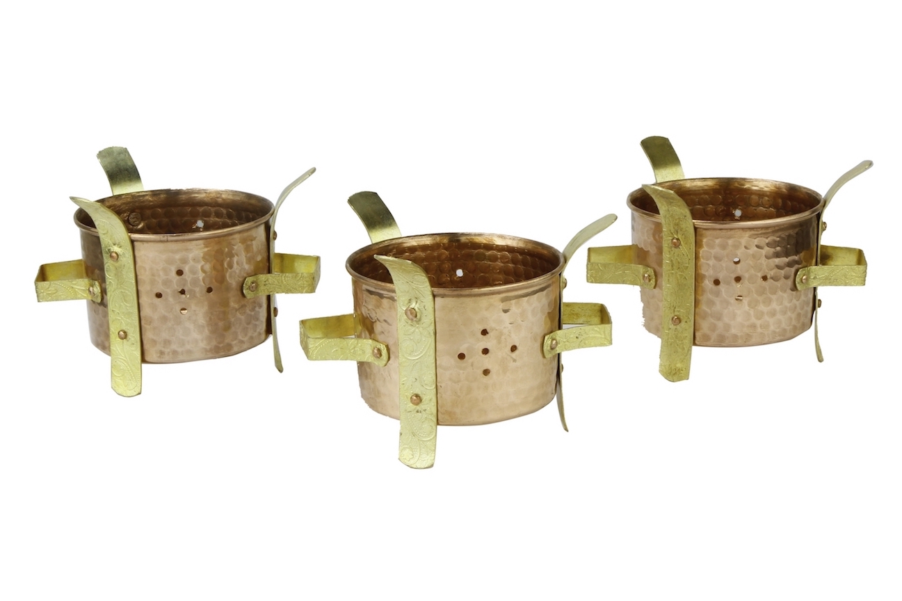 Pack of 3 Copper Handi Set 20 Oz w/ Spoon Serving Dish #40855 ...