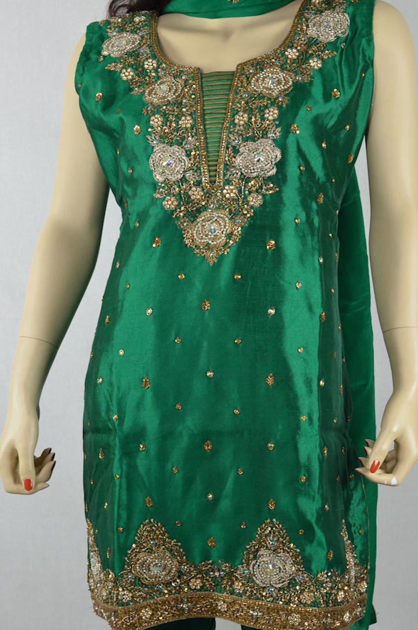 Green Pure Silk Readymade Churidar Suit #30259 | Buy Online @ DesiClik ... Green Pure Silk Readymade Churidar Suit #30259 | Buy Online @ DesiClik ...