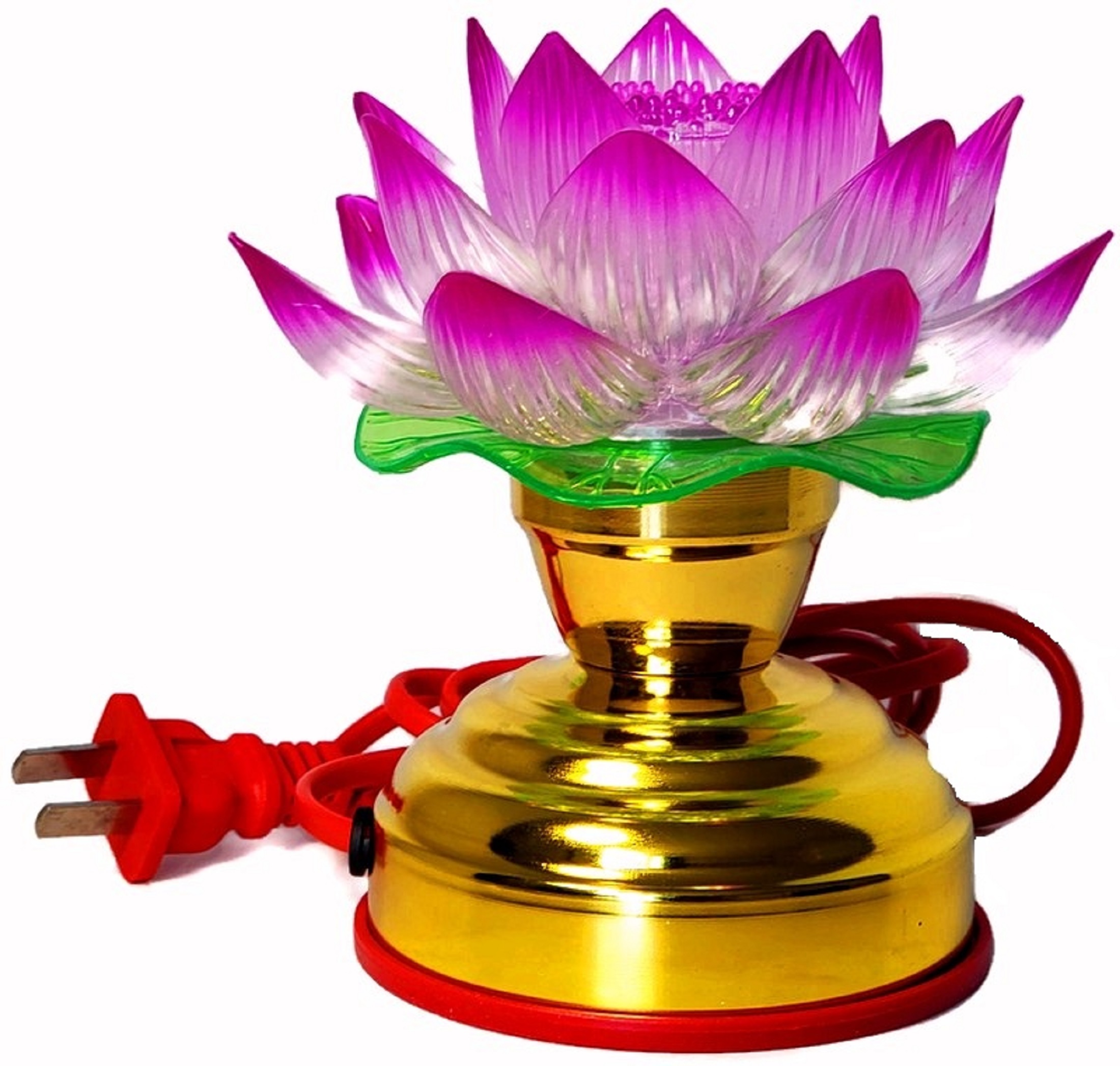 ALL IN ONE Color Changing 5" LOTUS LIGHT LAMP Home Decor,Temple,Gift ...