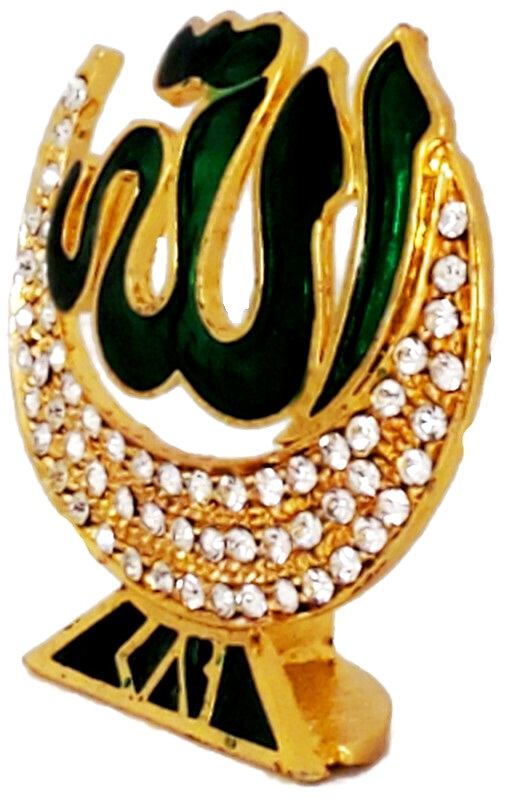 Islamic Allah Symbol Stone Studded Moon for Car Dashboard,Home,Office ...