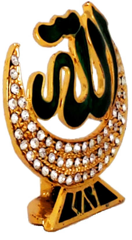Islamic Allah Symbol Stone Studded Moon for Car Dashboard,Home,Office ...