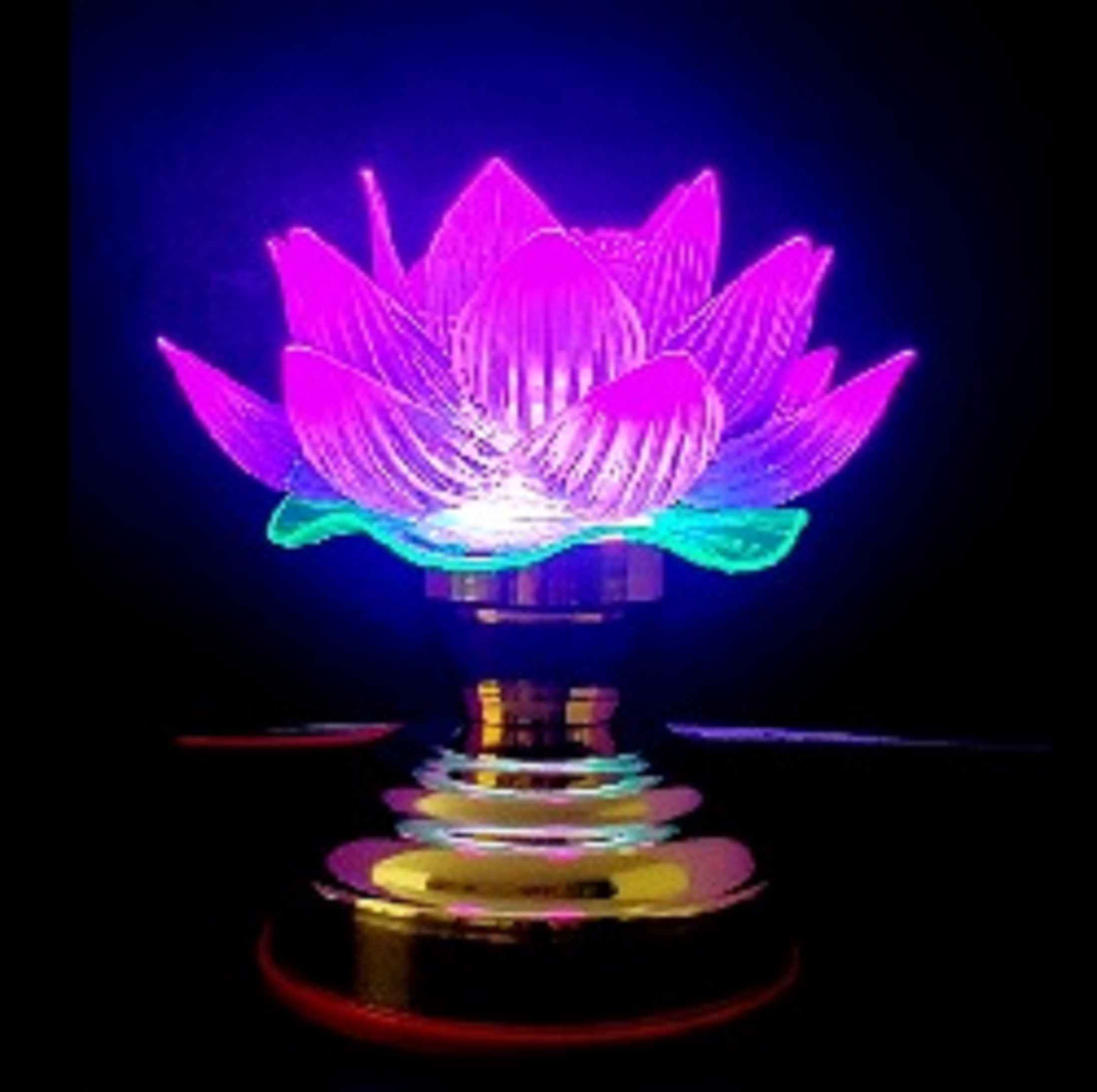 ALL IN ONE Color Changing 5" LOTUS LIGHT LAMP Home Decor,Temple,Gift ...