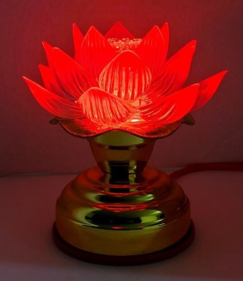 ALL IN ONE Color Changing 5" LOTUS LIGHT LAMP Home Decor,Temple,Gift ...