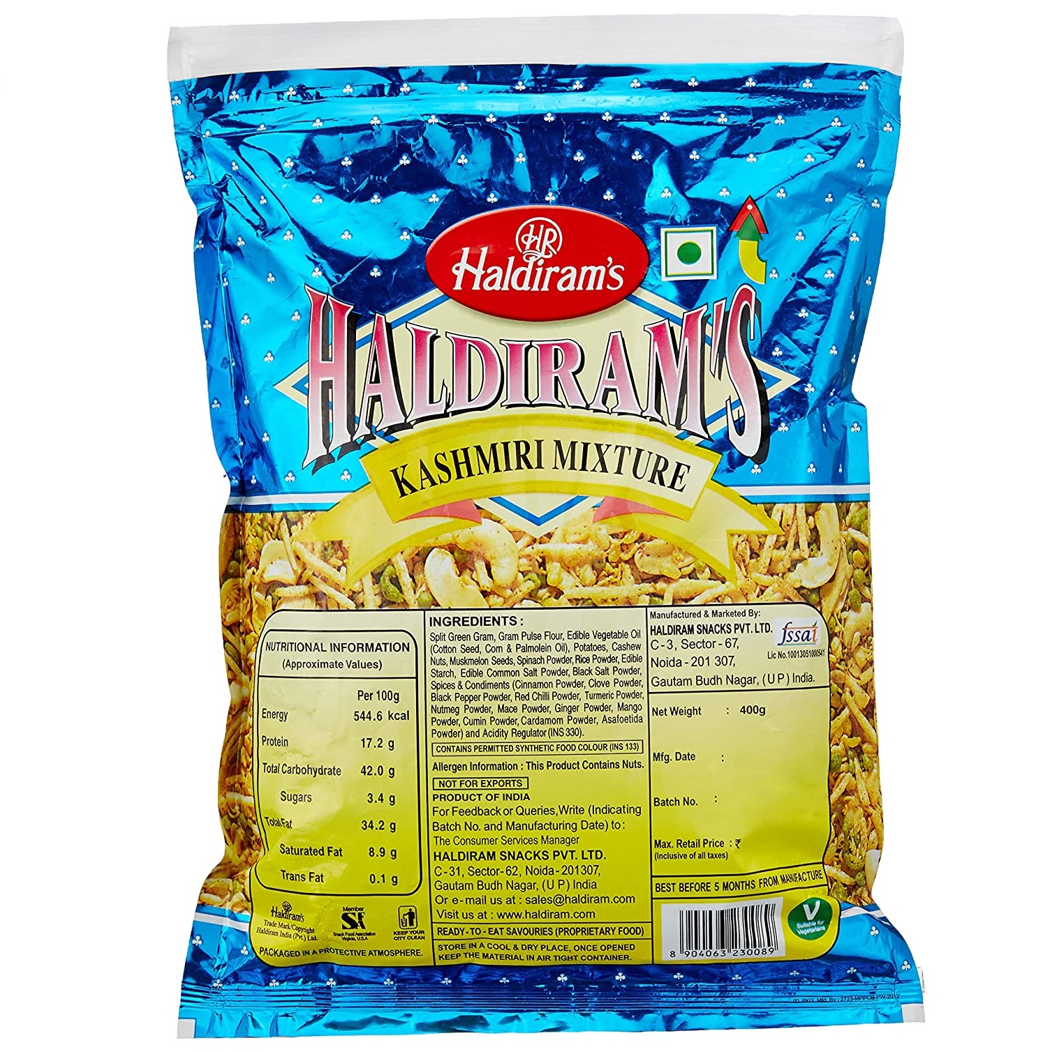 Haldirams Kashmiri Mixture - 14.12 Ounce #43049 | DesiClik.com, USA