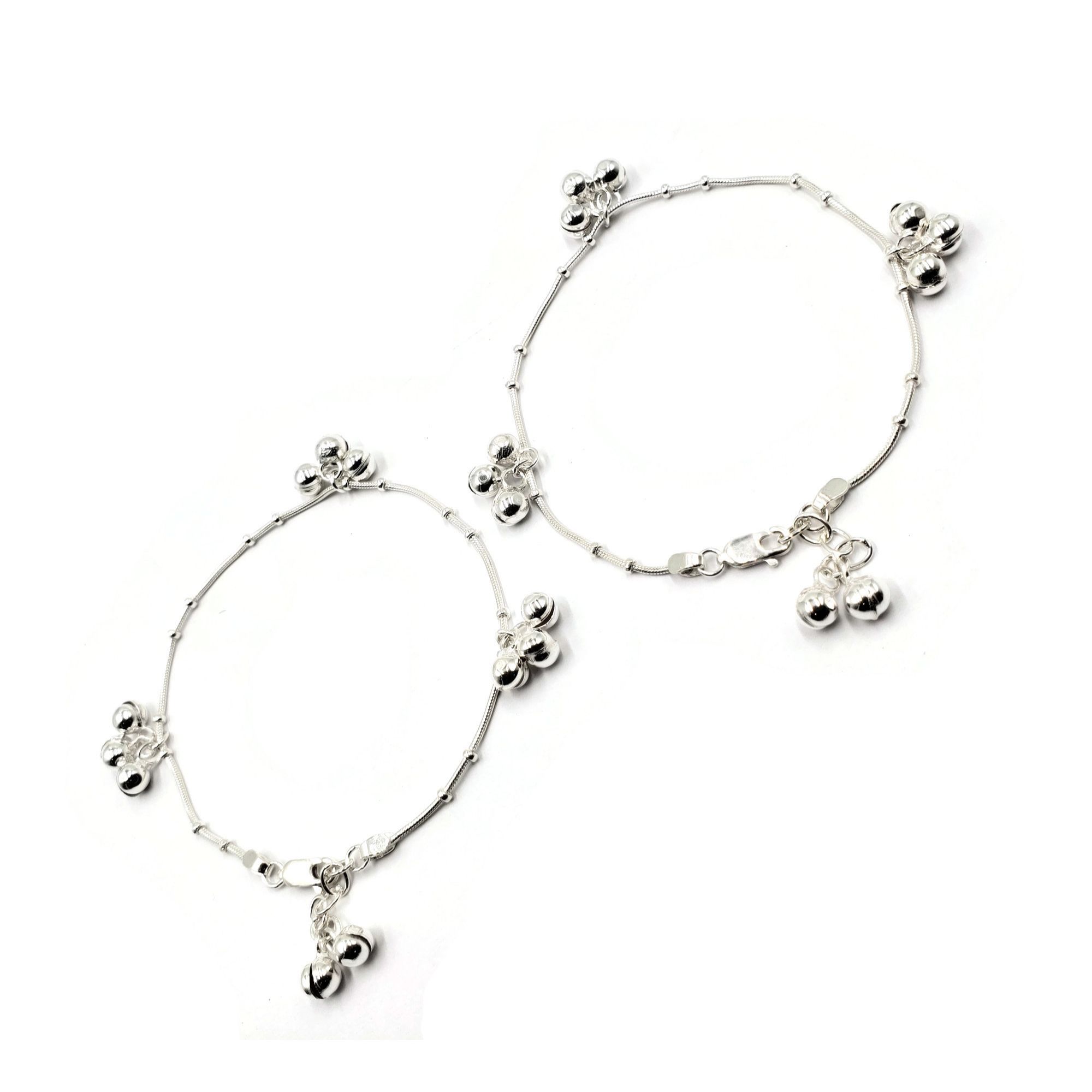 925 Sterling Silver Kids Traditional Anklet - Style#19 #43956 ...
