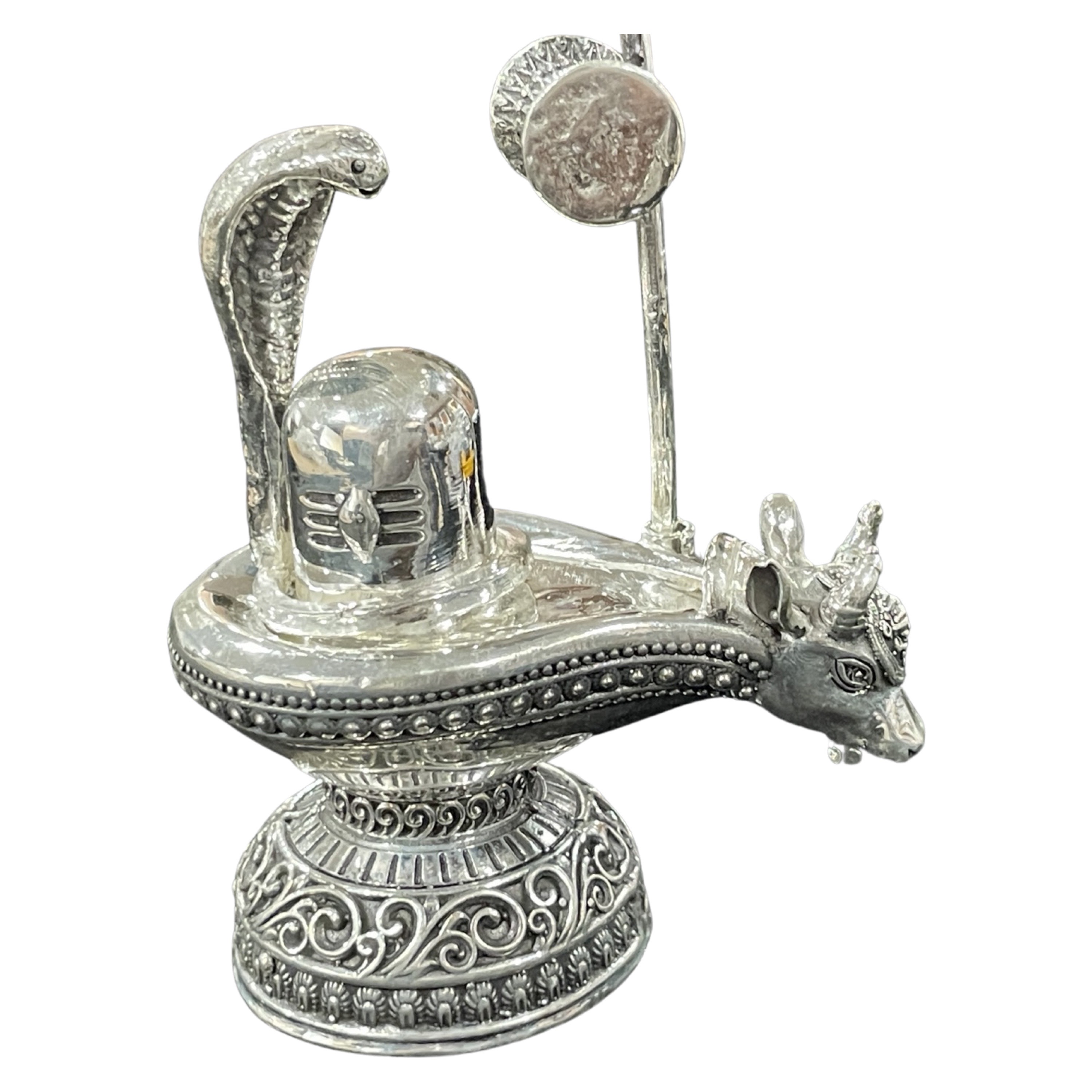 925 Sterling Silver Hallmarked Solid Shiva Lingam idol / Statue / Murti ...