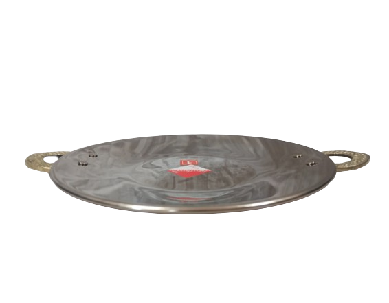 6 Pcs - Copper Stainless Steel Tawa for Serving Ware (Plain) - 2 Sizes ...
