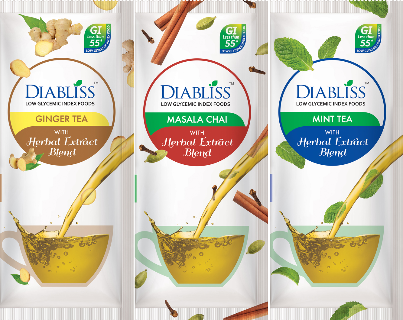 Diabliss Spice Tea Variety Pack - 24 ct Single Serving Sachet #43992 ...