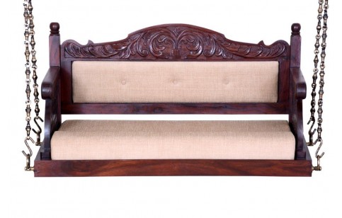 Carved Indian Swing / Jhula - Dark Brown Sheesham #21973 | DesiClik.com ...
