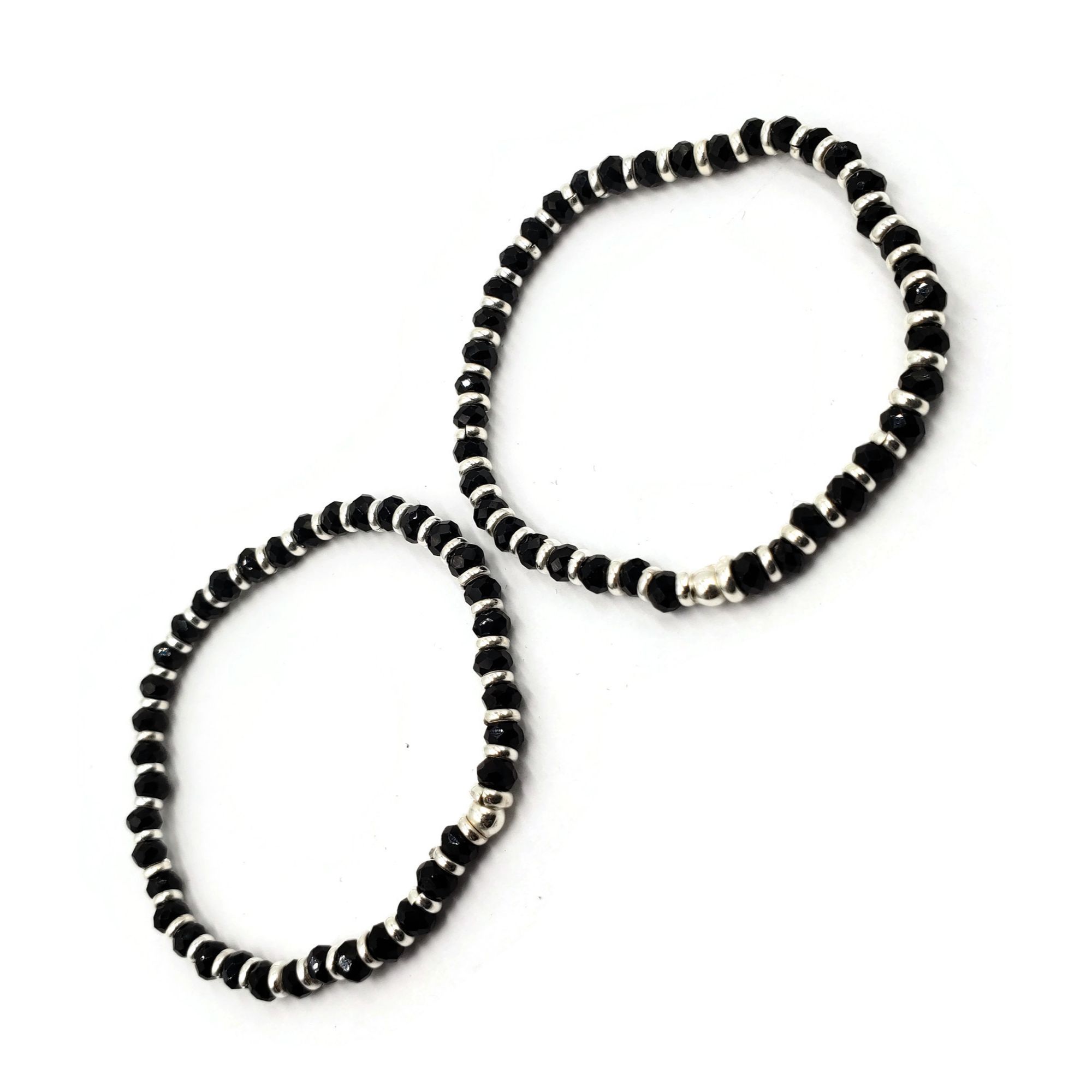 925 Sterling Silver New Born / Toddler Kids Black Beads Najariya ...