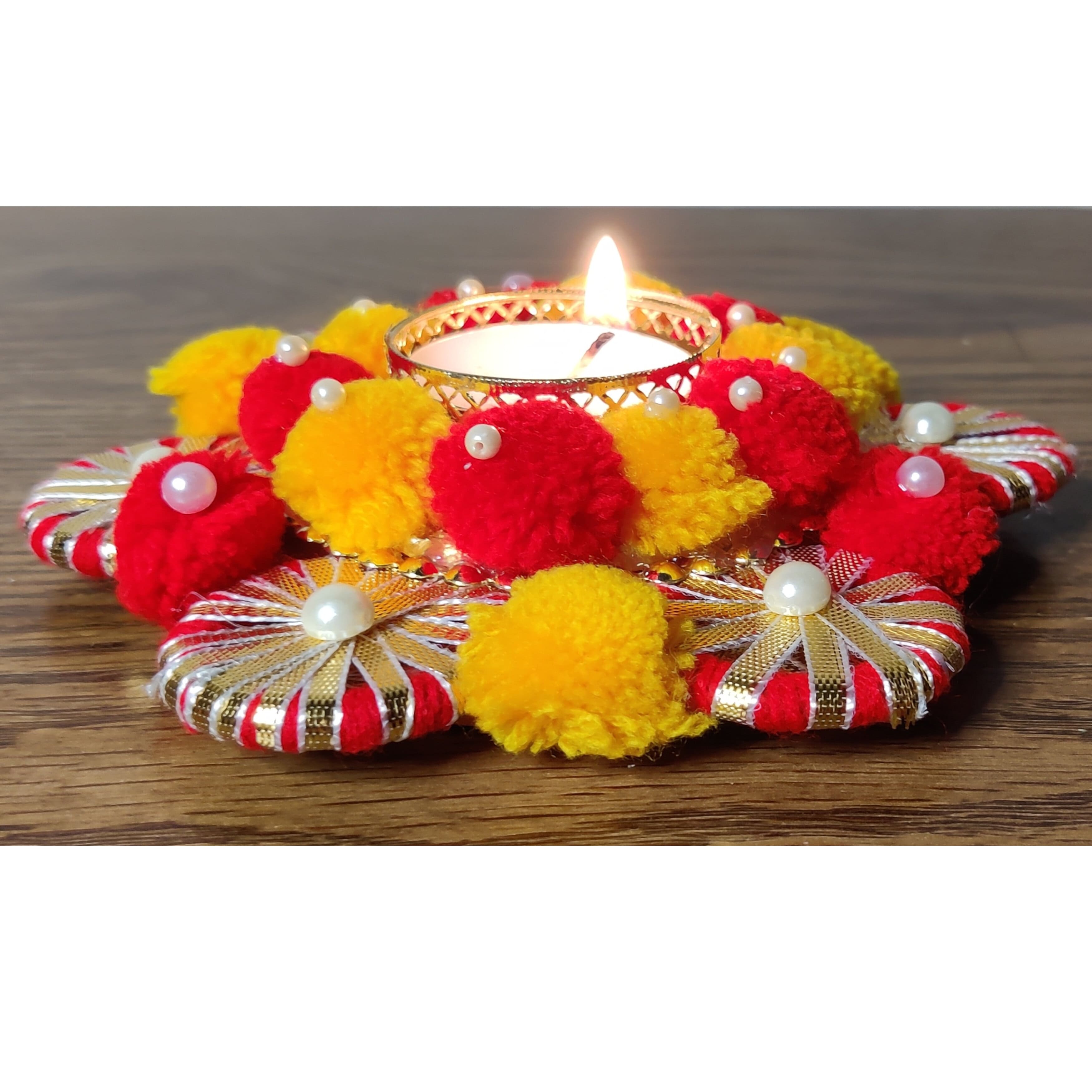 Diwali special - beautiful woolen ball mini rangoli #51863 | DesiClik ...
