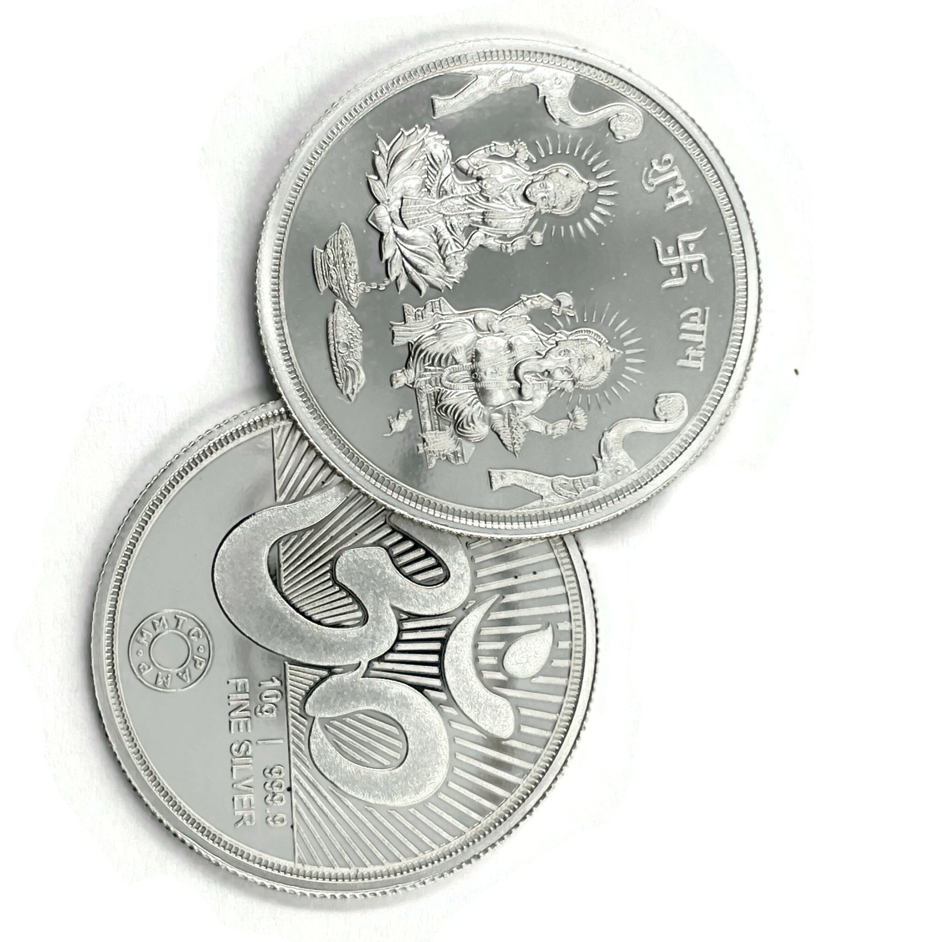 Ganesha Lakshmi Pure Silver (999) 1 Pc / 10g MMTC Coin for Gift Puja ...