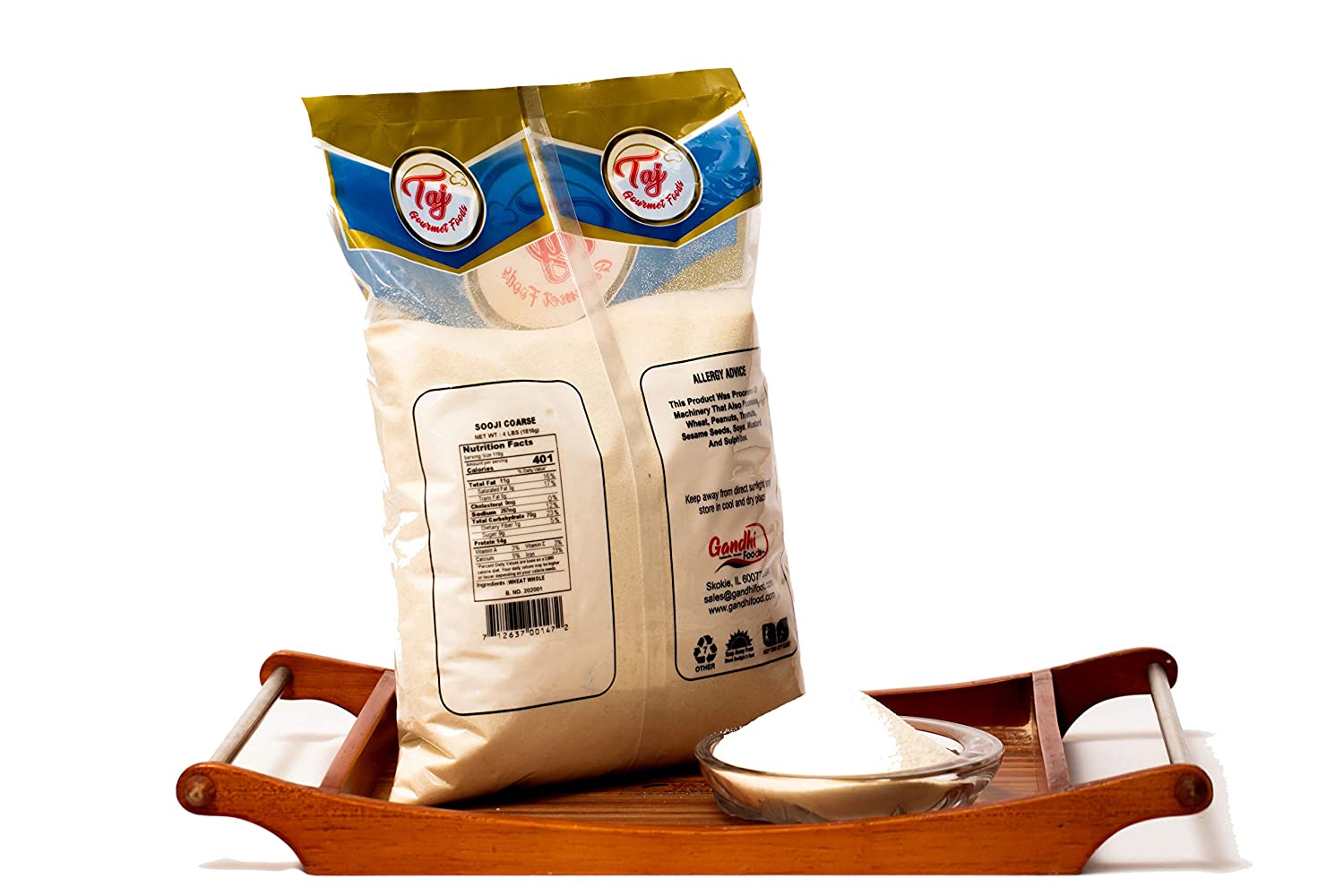 TAJ Premium Sooji Coarse (Farina, Suji, Rava, Semolina) Granulated ...