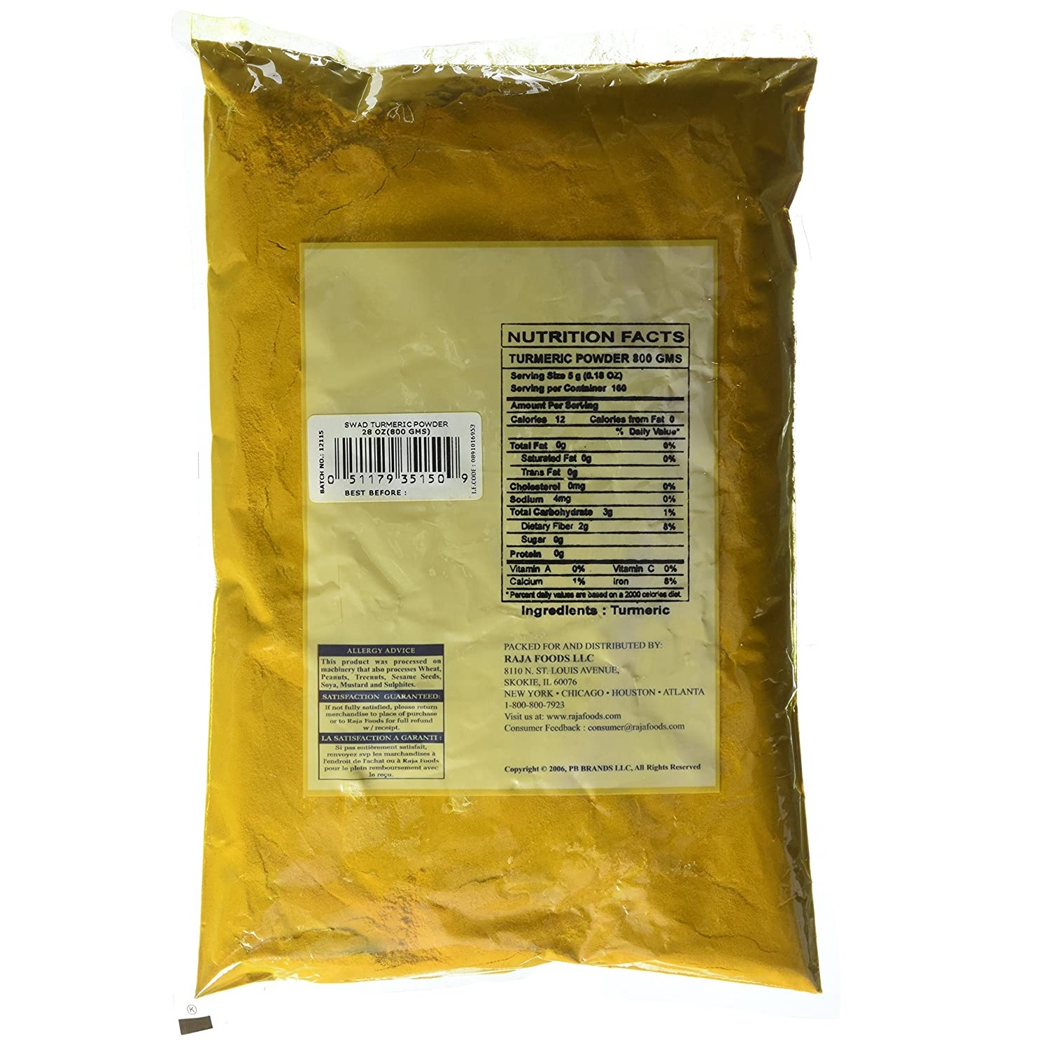 Swad Indian Spice Turmeric Haldi Powder #43769 | DesiClik.com, USA