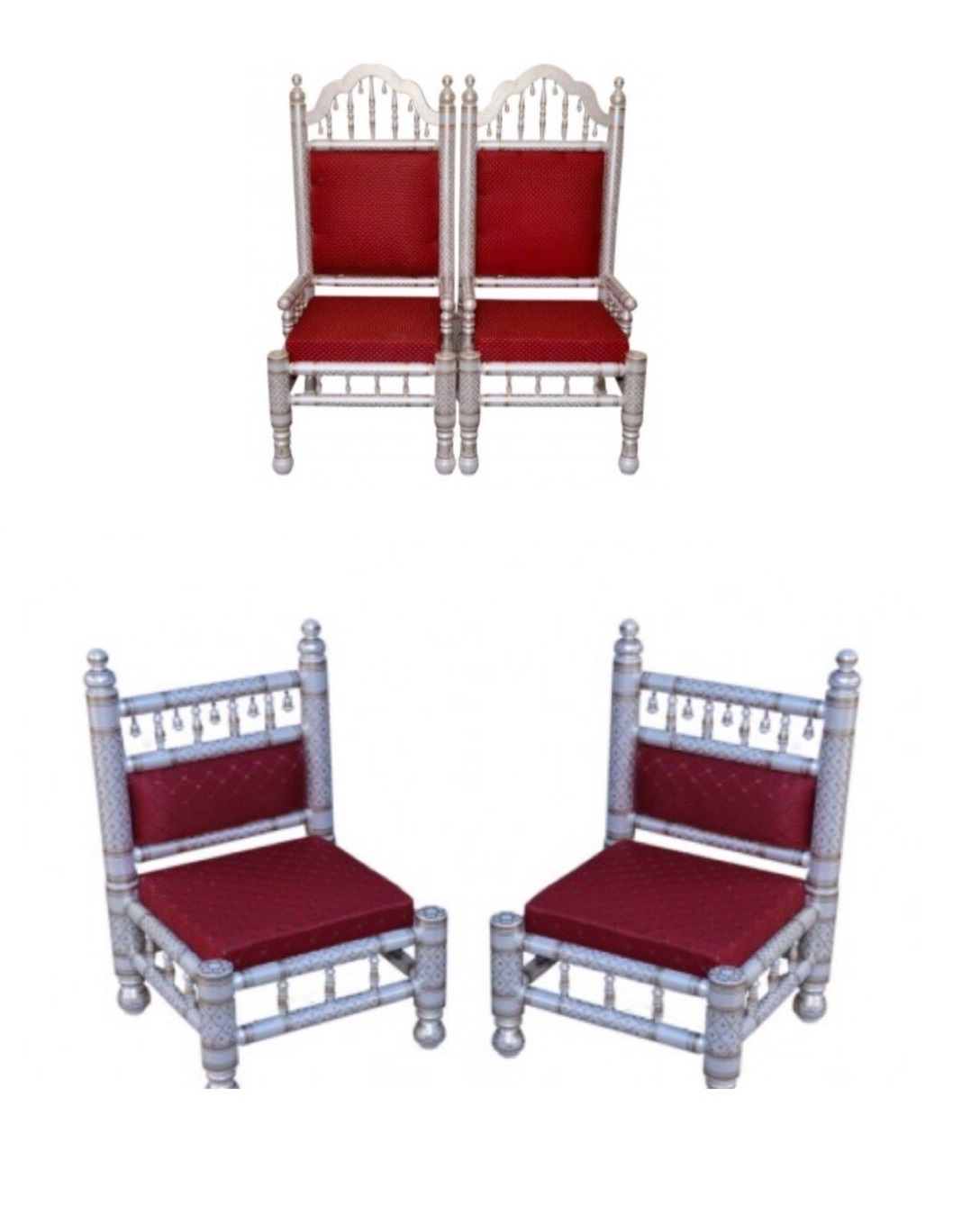 Traditional Design Indian Wedding Chair Set (9 Pcs) #36929 | DesiClik ...