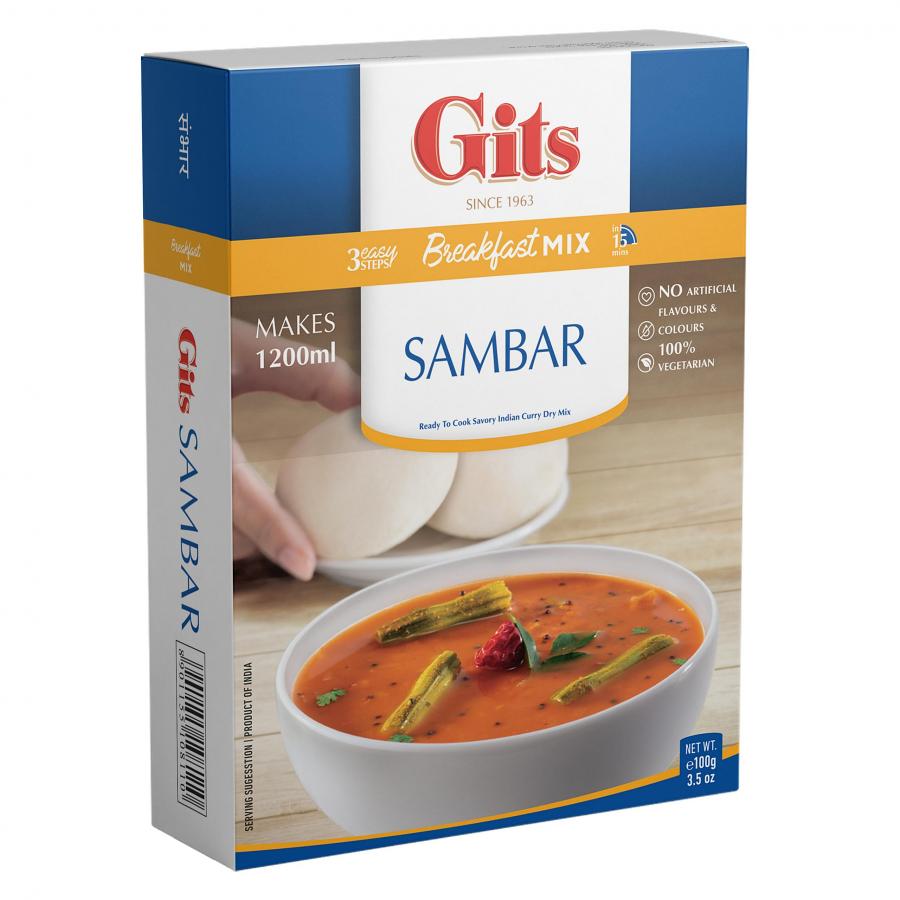 Gits Sambar (Breakfast Mix) - 3.5 Oz (100 Gm) #47785 | DesiClik.com, USA