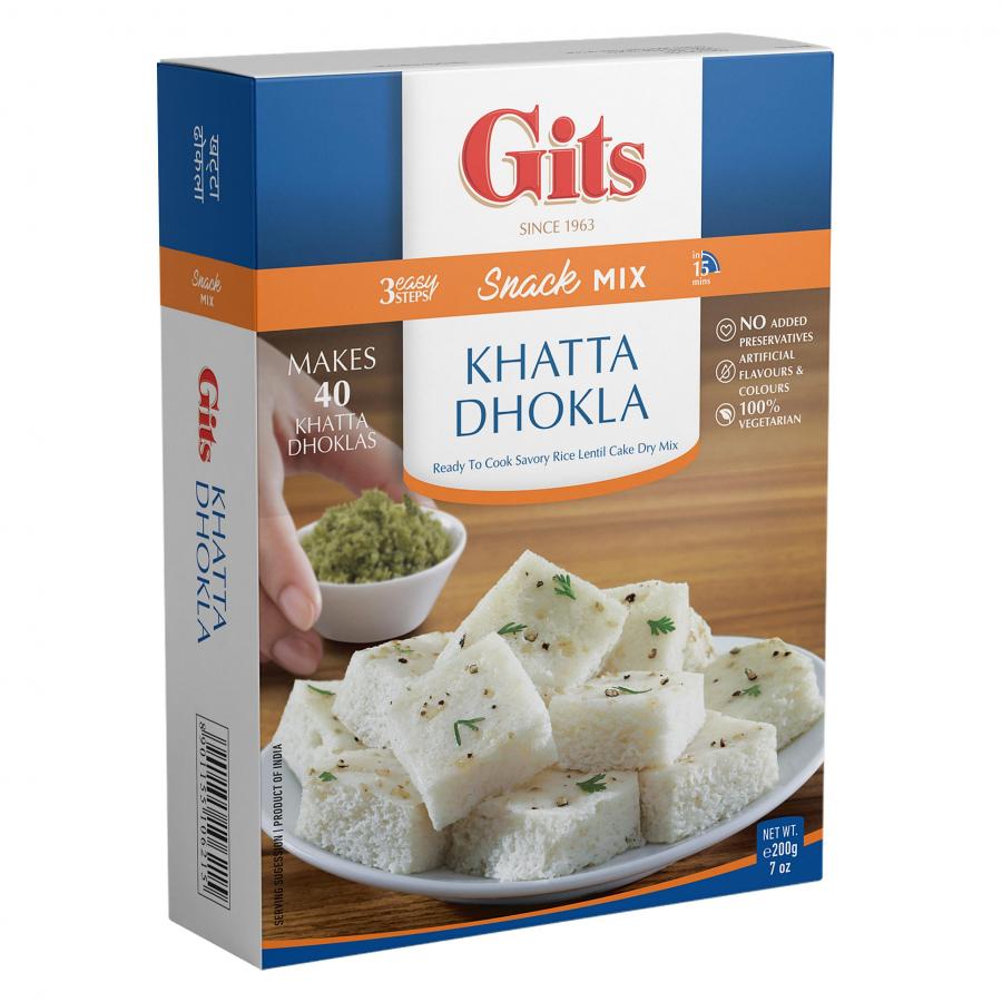 Gits Khatta Dhokla (Snack Mix) - 7 Oz (200 Gm) #47758 | DesiClik.com, USA
