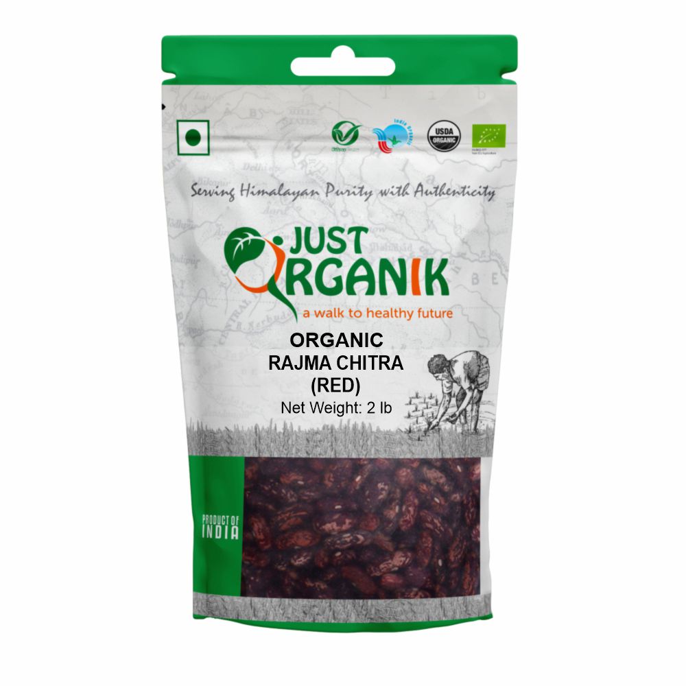 Just Organik Organic Rajma Chitra Red 2 LB #56616 | DesiClik.com, USA