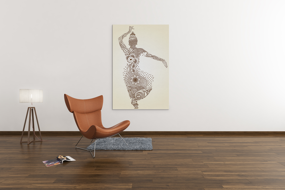 Folk Dance Female Art Canvas Print Large 3ft x 4ft Wall Art #26515 ...