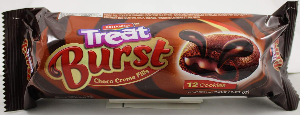 Britannia Treat Burst Choco Creme Fills 120 gms #47078 | DesiClik.com, USA