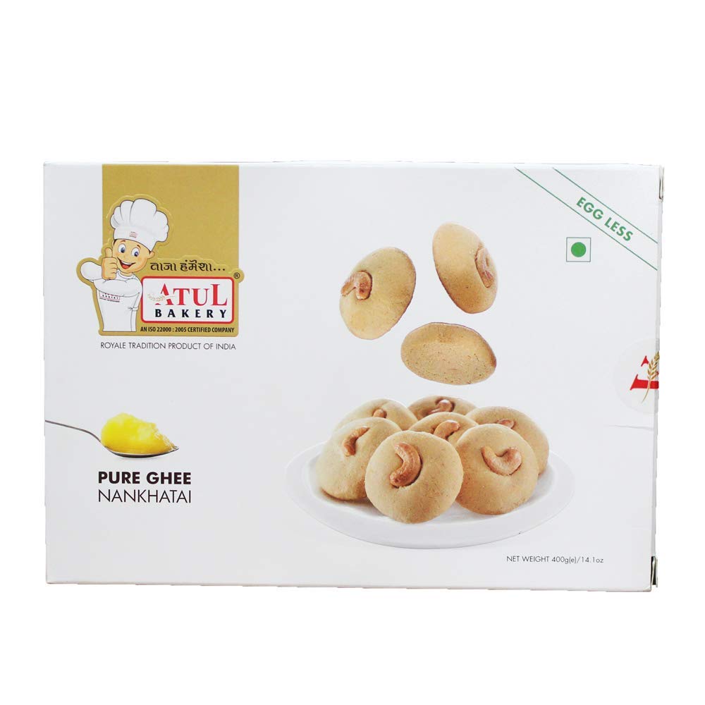 Atul Bakery- Desi Ghee Nankhatai 400 gms #47126 | DesiClik.com, USA