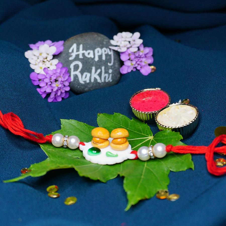 FOOD RAKHI - Vada Pav Style Rakhi for the Hungry brothers W/ Roli ...
