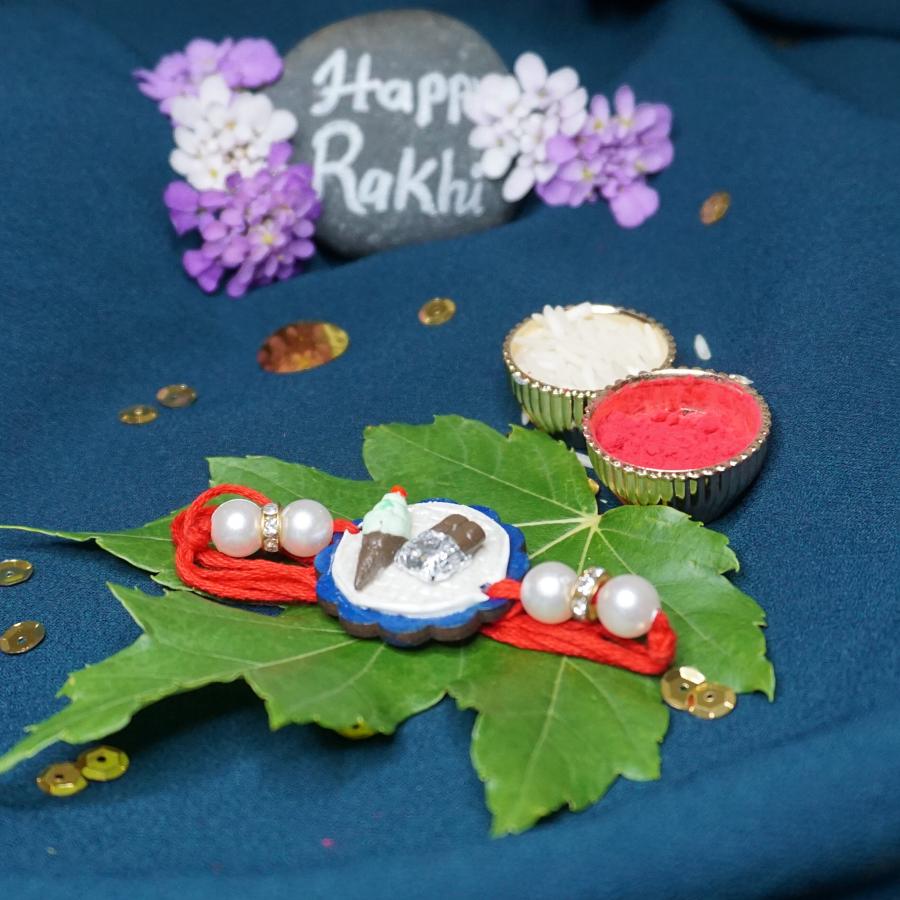 FOOD RAKHI - Ice-cream & Chocolate Theme for dessert lovers W/ Roli ...