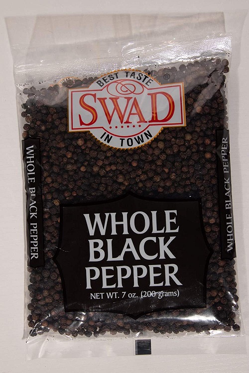 Great Bazaar Swad Whole Black Pepper, 7 Ounce #48714 | DesiClik.com, USA