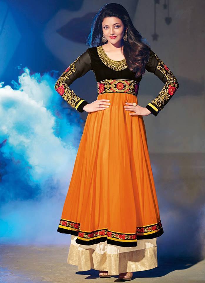 Orange w/ Beautiful Rasham Embroidery Touch Un-Stitched Suit #31802 ...