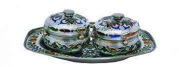 Meenakari Mukhwas Box Set w/ Tray Return Gift #16698 | DesiClik.com, USA