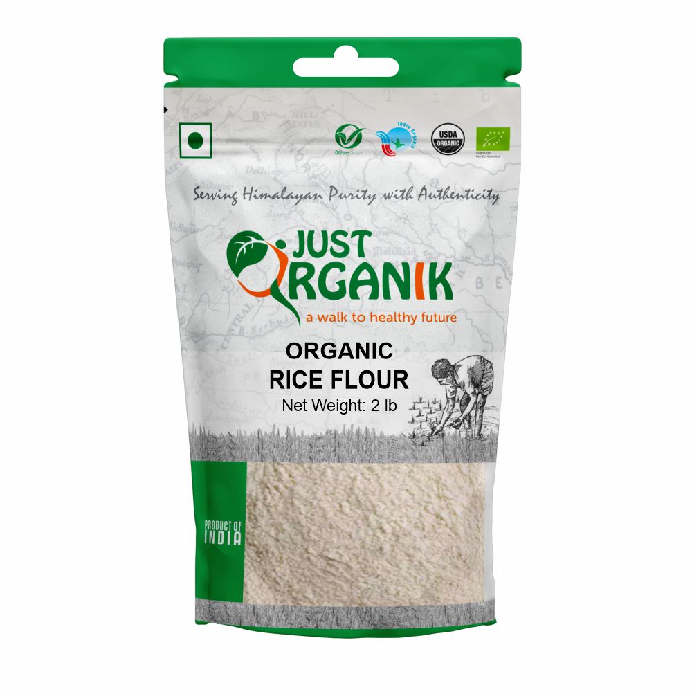 Just Organik Organic Rice Flour 2 lbs #56643 | DesiClik.com, USA
