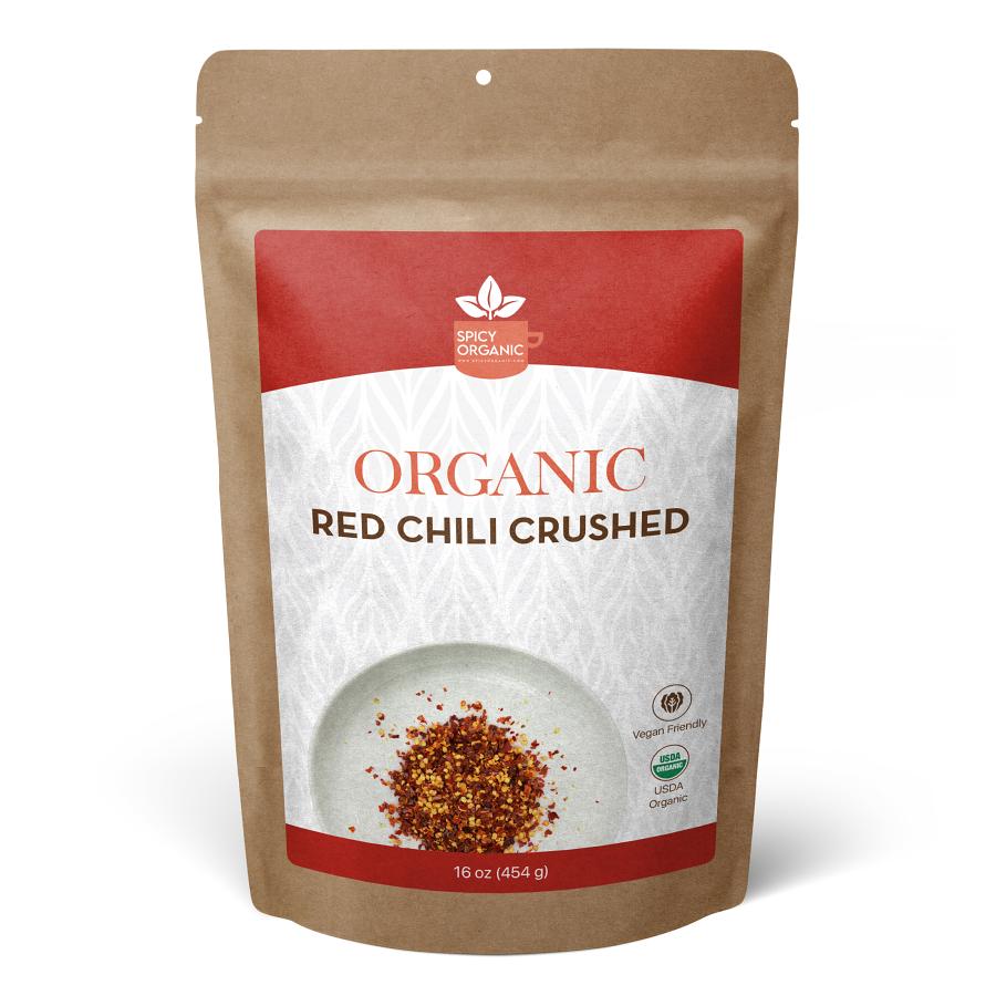 Organic Red Chilli Flakes - Crushed Red Pepper Flakes - 16 OZ #51844 ...