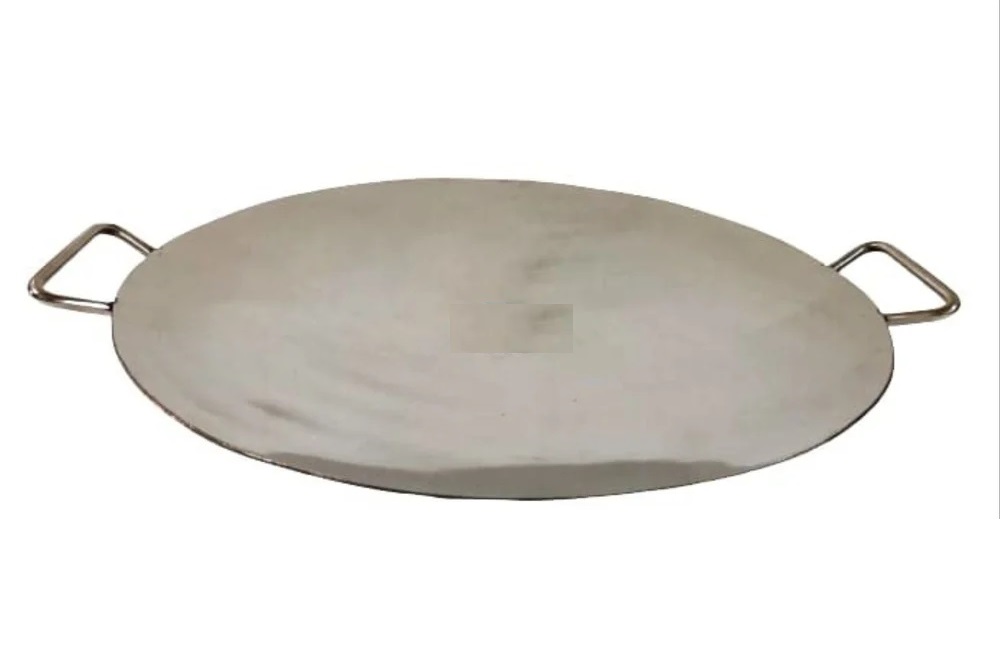 Large Stainless Steel Curved Tava / Tawa / Grill w/ Handles - 18" - 30 ...