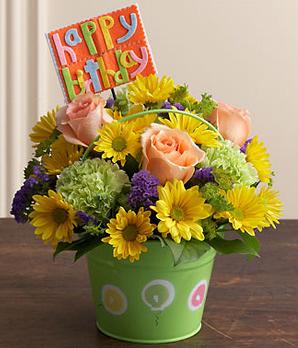 Bucket of Birthday Wishes, Flowers & Bouquets #23151 | DesiClik.com, USA