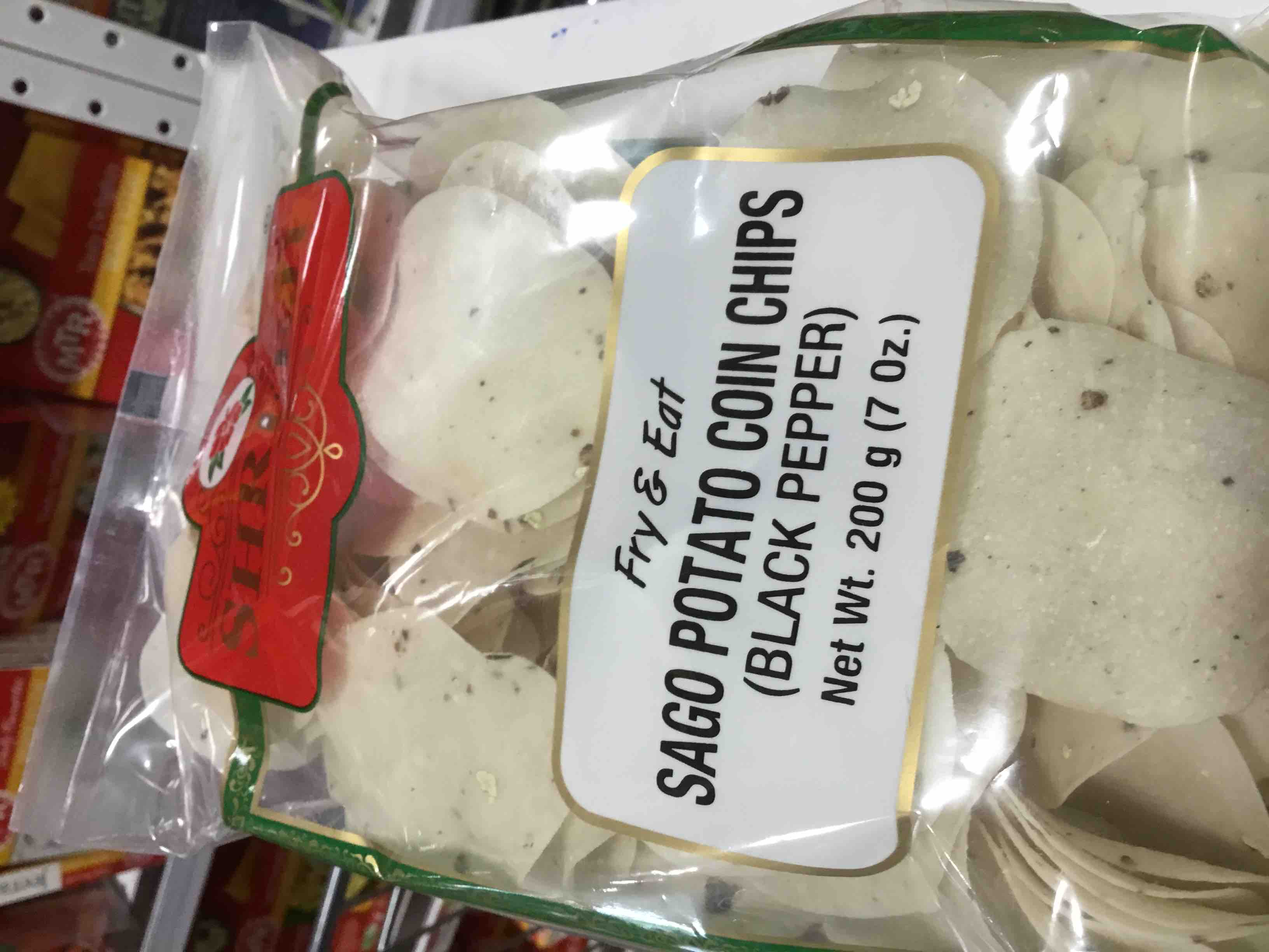 Shreeji Fry & Eat Sago Potato Coin Chips-Black Pepper 203 gms #56087 ...