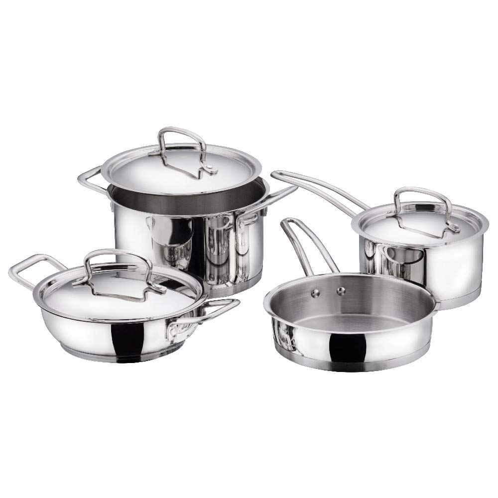 Vinod 7 Piece Cookware Set, Stainless Steel #51157 | DesiClik.com, USA