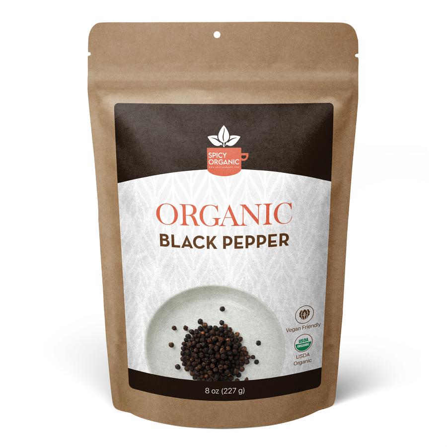Organic Black Peppercorn - Whole Black Peppercorns- 4 OZ #51691 ...