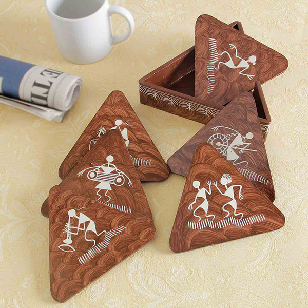 Dance Theme Set Of Six Triangular Coasters #29709 | DesiClik.com, USA