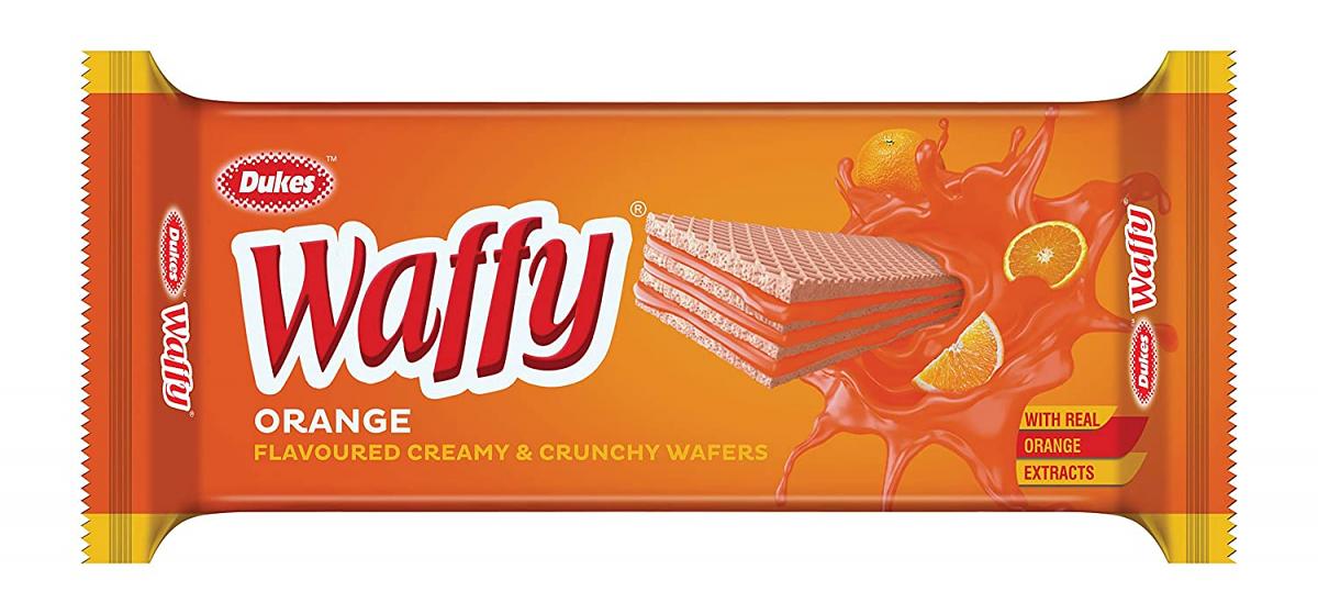 Duke's Waffy Orange Flavored Wafers 75 gms #50413 | DesiClik.com, USA